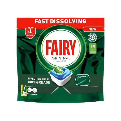 FAIRY DISHWASHER TABLETS ALL IN ONE 14PK – Reduced to Clear